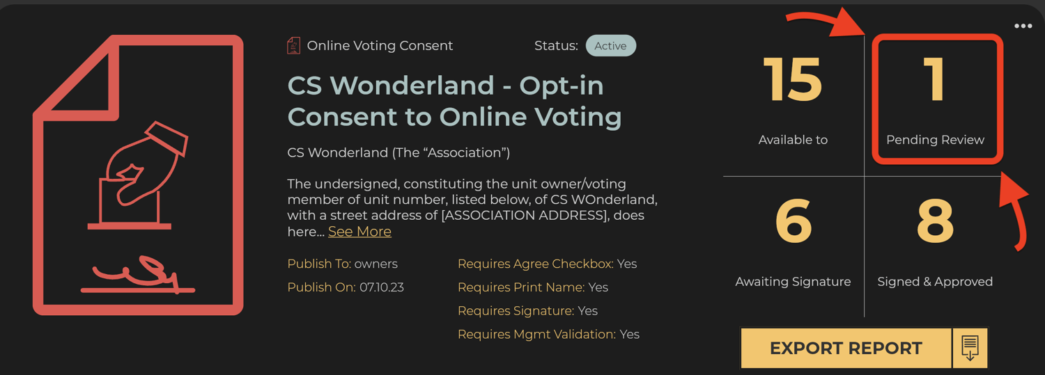 Validating Consent Forms for Online Voting in the Consents Module